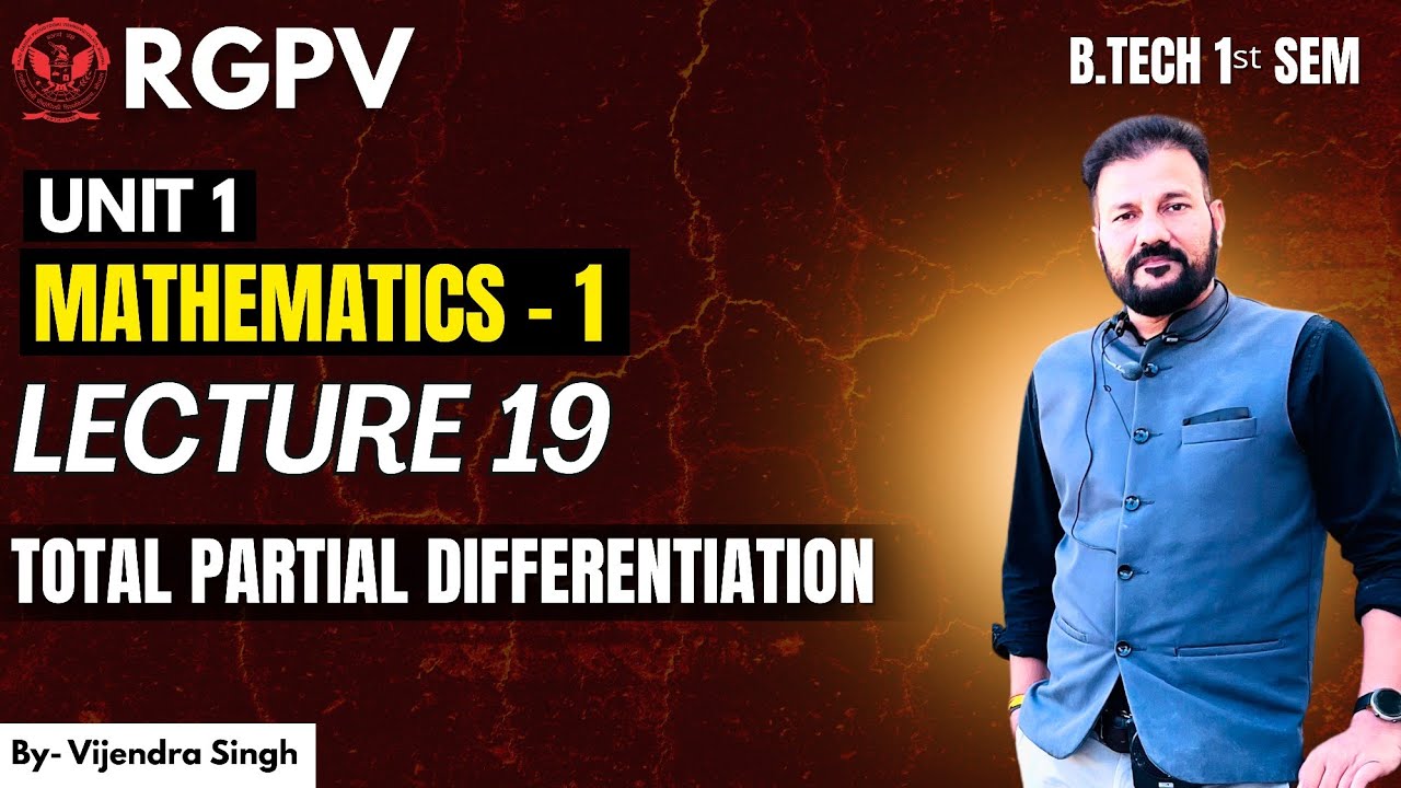 Unit-1 Lec-19 Total differential - YouTube