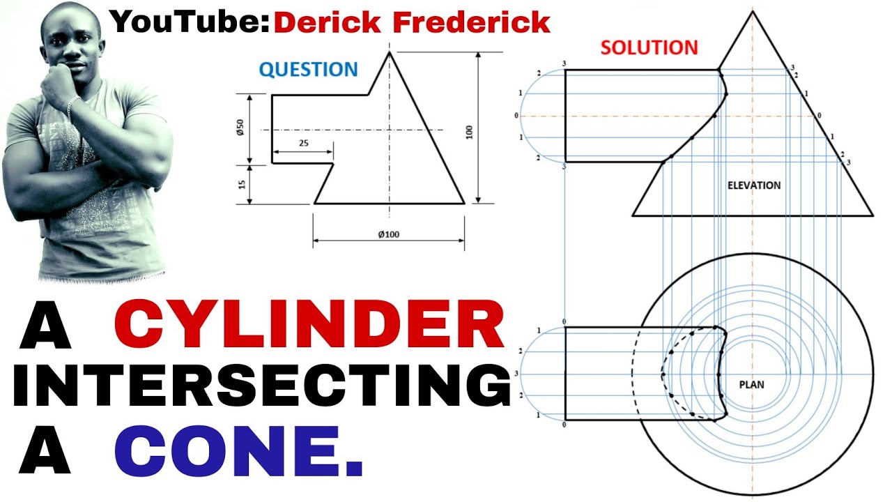 Td A Cylinder Intersecting A Cone Derickfredericktd Youtube