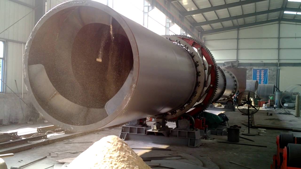 Secadora, secador rotatorio, secador de tambor para serrín, virutas de ...