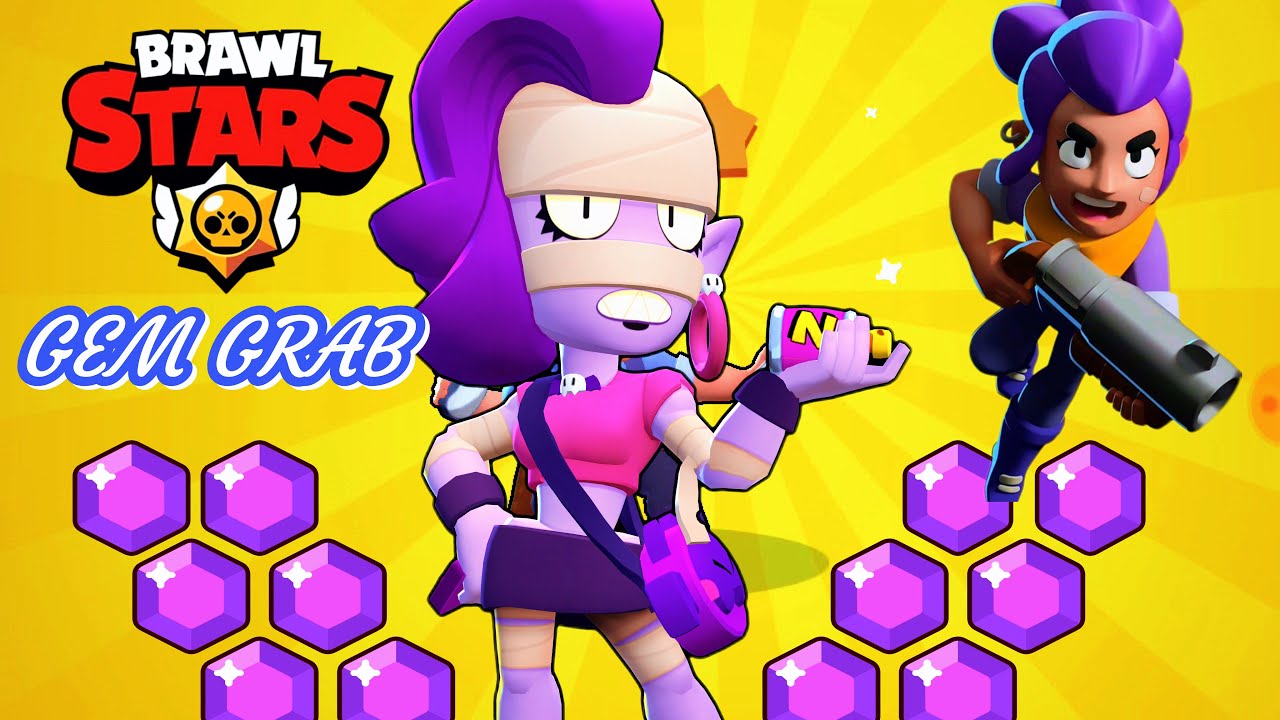 GEM GRAB ZONE CHARACTER EMZ BRAWL STARS - YouTube