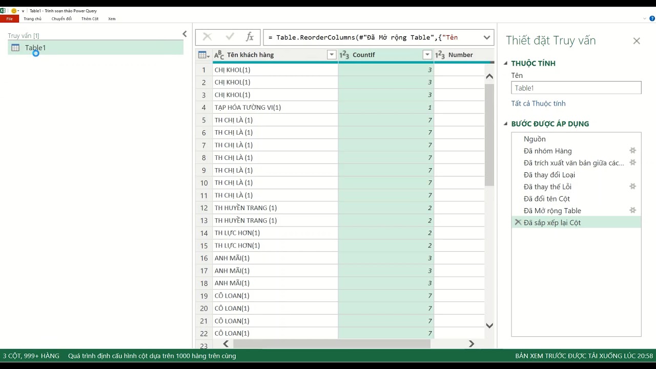 Power Query Member 08 Countif và Lấy số trong ngoặc - YouTube