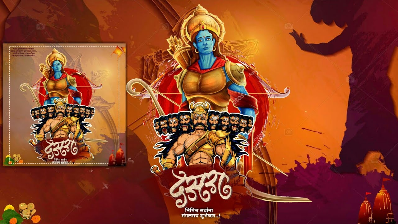 Dasara Special Banner Design In Pixellab | Dasara राम नवमी (दसरा)Banner ...