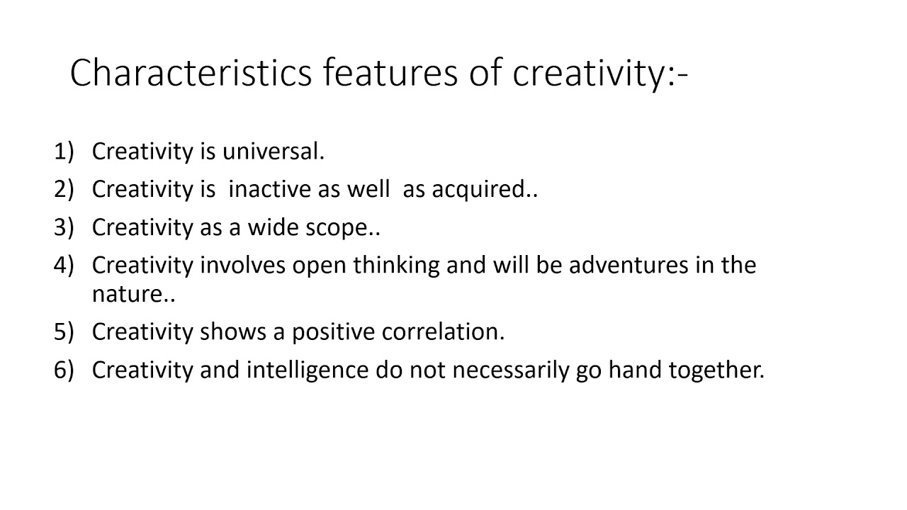 Important elements of creativity - YouTube