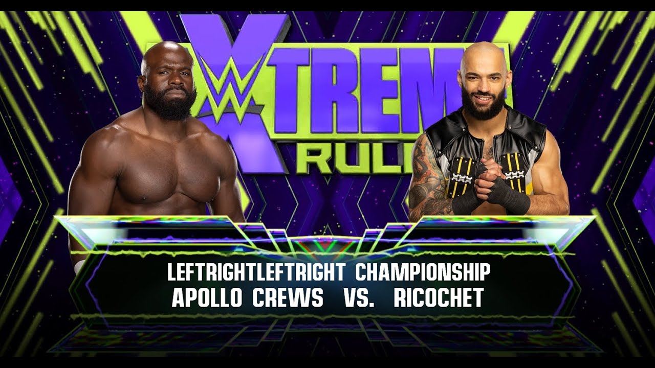 Apollo Crews vs Ricochet | LeftRightLeftRight Championship | Extreme ...