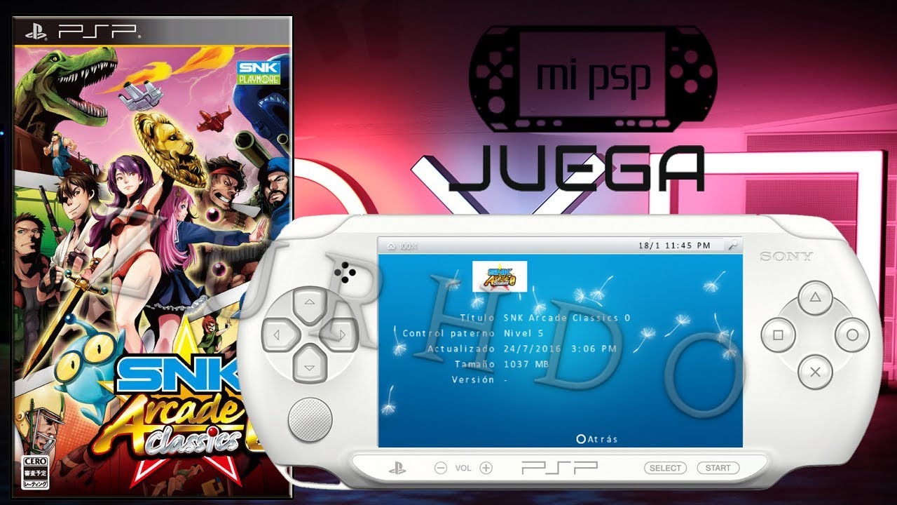 [JUGUEMOS] SNK ARCADE CLASSICS 0 EN MI PSP - YouTube