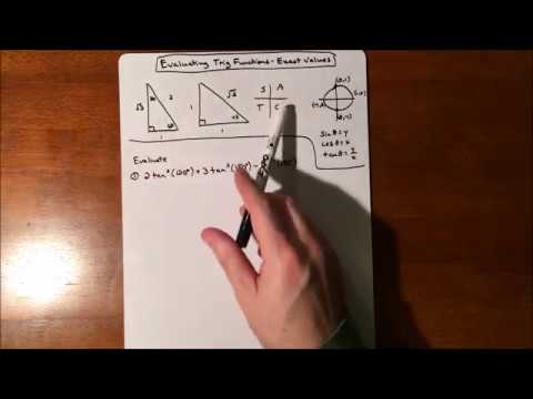 Evaluating Trig Functions in Degrees - Exact Values Part 2 - YouTube