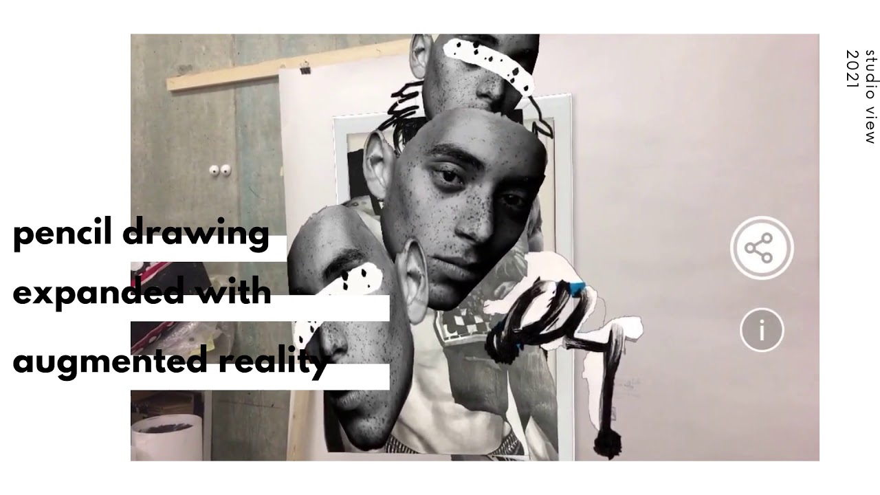 Studio View 2021, Pencil Drawing expanded with Augmented Reality, - YouTube