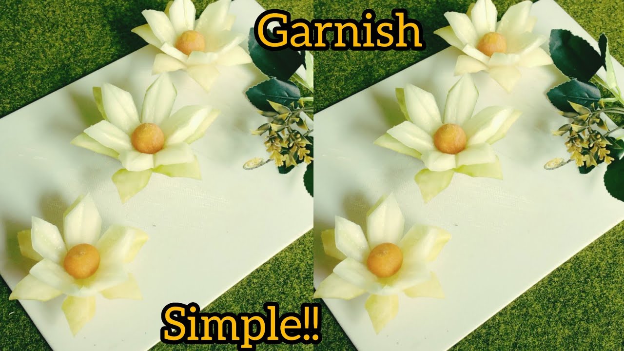 Tutorial membuat garnish timun untuk tumpeng - YouTube