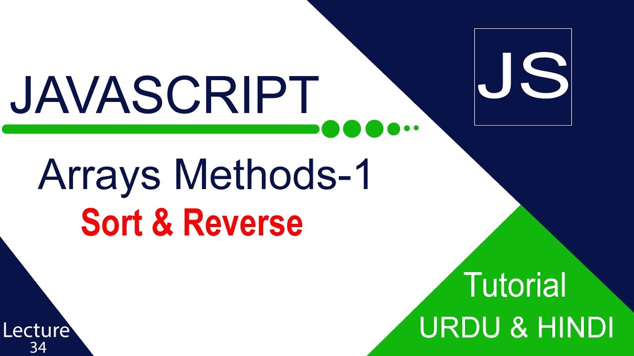 Array Sort And Array Reverse Methods Uesd In Javascript Full Tutorial 9144