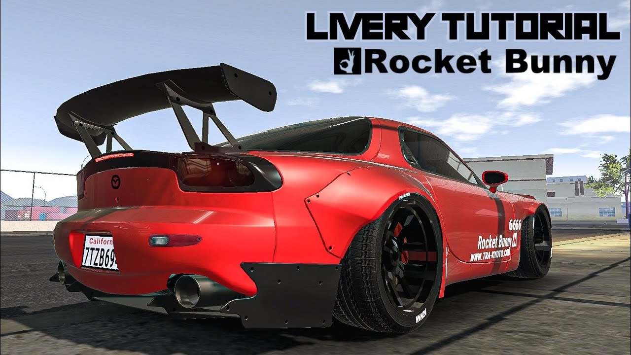 Rocket Bunny Mazda RX7 Livery Tutorial | Real Driving School - YouTube