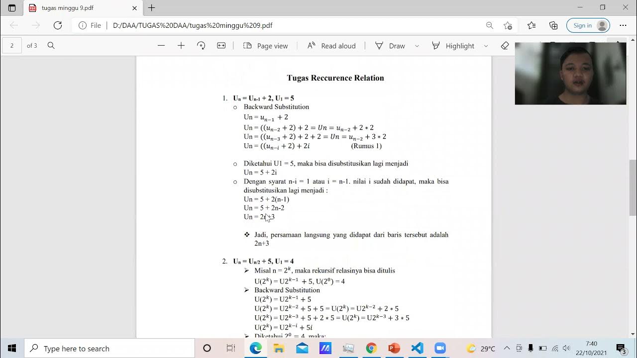 DESAIN DAN ANALISIS ALGORITMA TUGAS MODUL 9 ( FUNGSI REKURSIF DAN ...