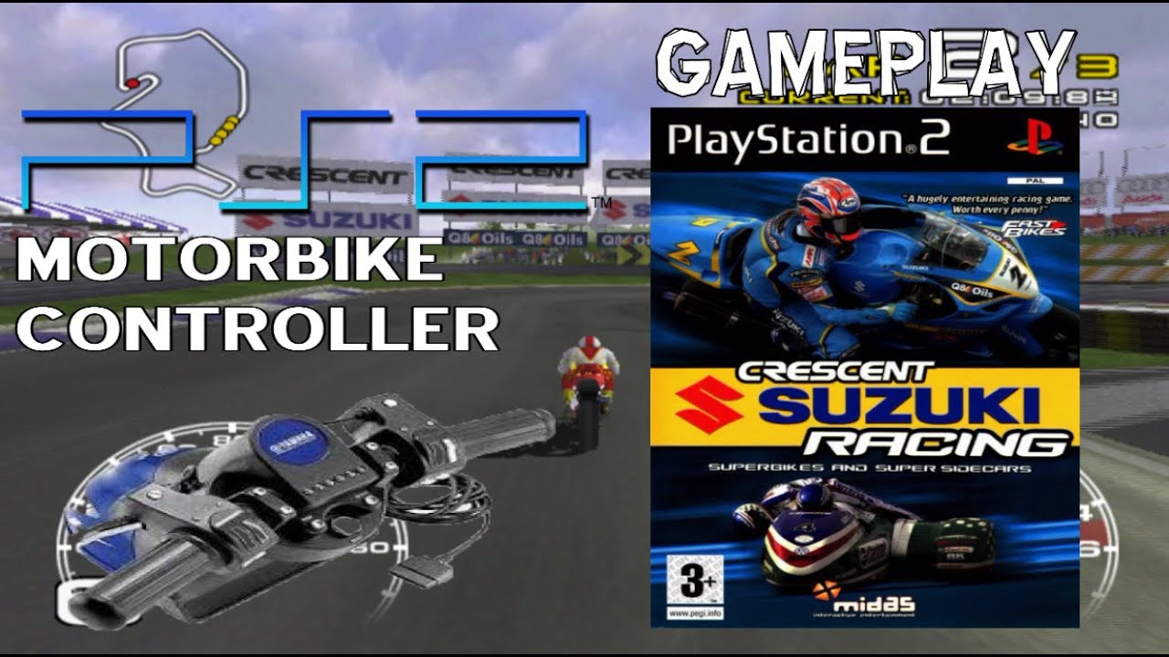 PS2 MotorBike Controller x Crescent Suzuki Racing Gameplay TEST - YouTube