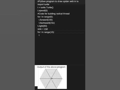 Python program to draw spider web in turtle programming | Ajcoding | - YouTube