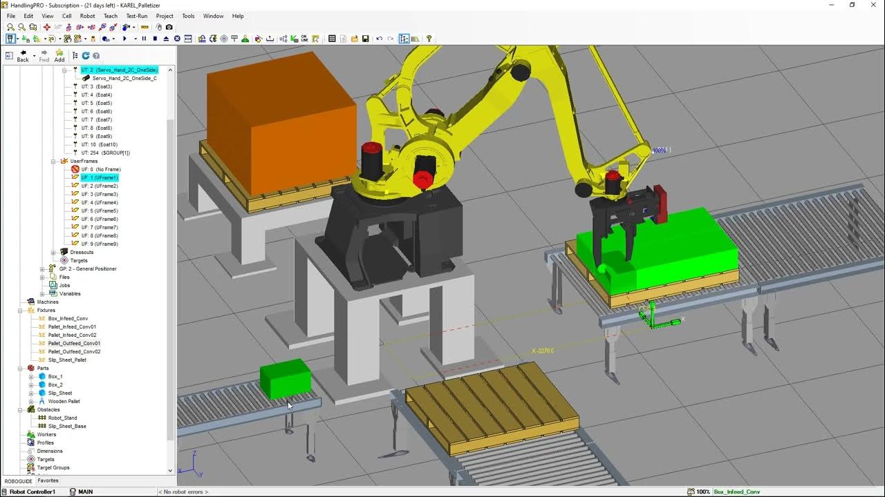 KAREL Programming Palletizer Part 1 - YouTube