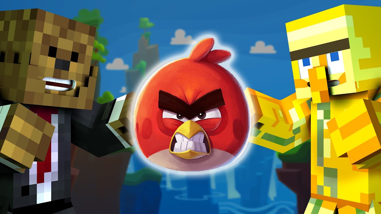 ANGRY BIRDS IN MINECRAFT!! - Minecraft Mod Battle with JeromeASF - YouTube