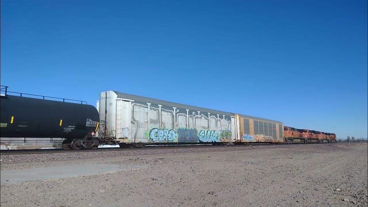 EB BNSF Manifest Train In Daggett Ca! #bigbossrailfanner - YouTube