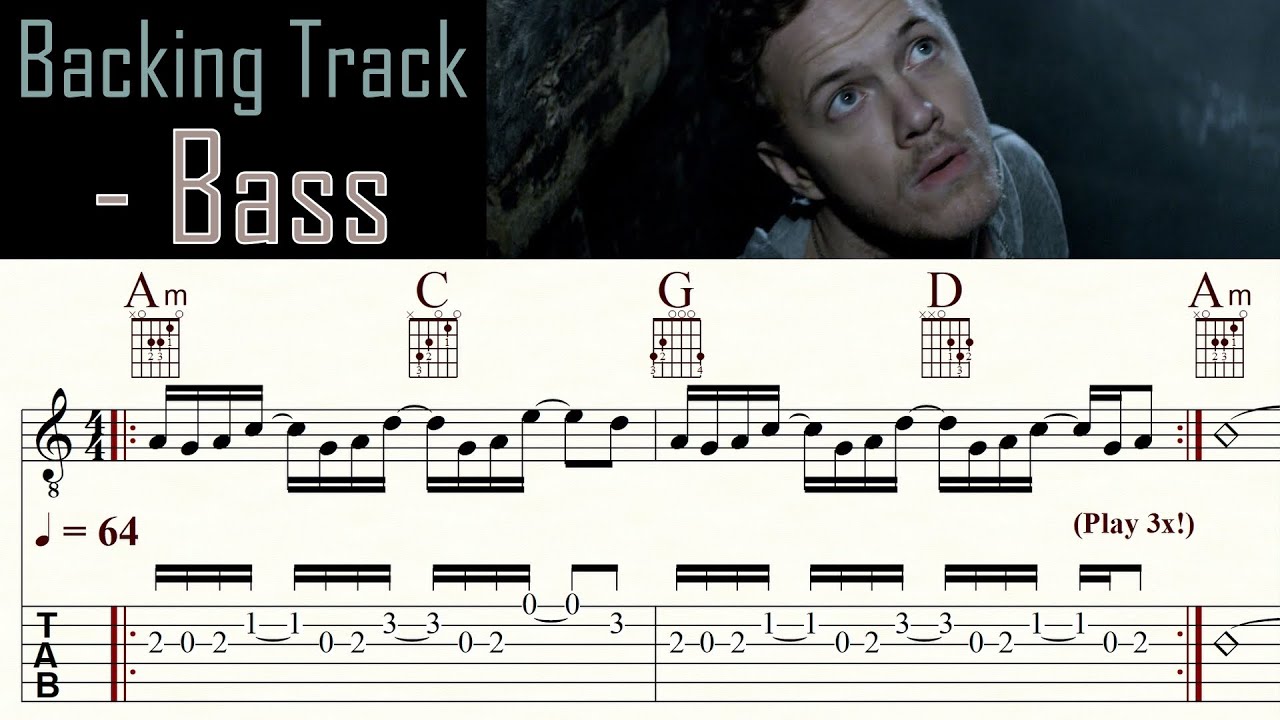 RADIOACTIVE | IMAGINE DRAGONS | - Bass | Backing Track | TAB & Sheet ...