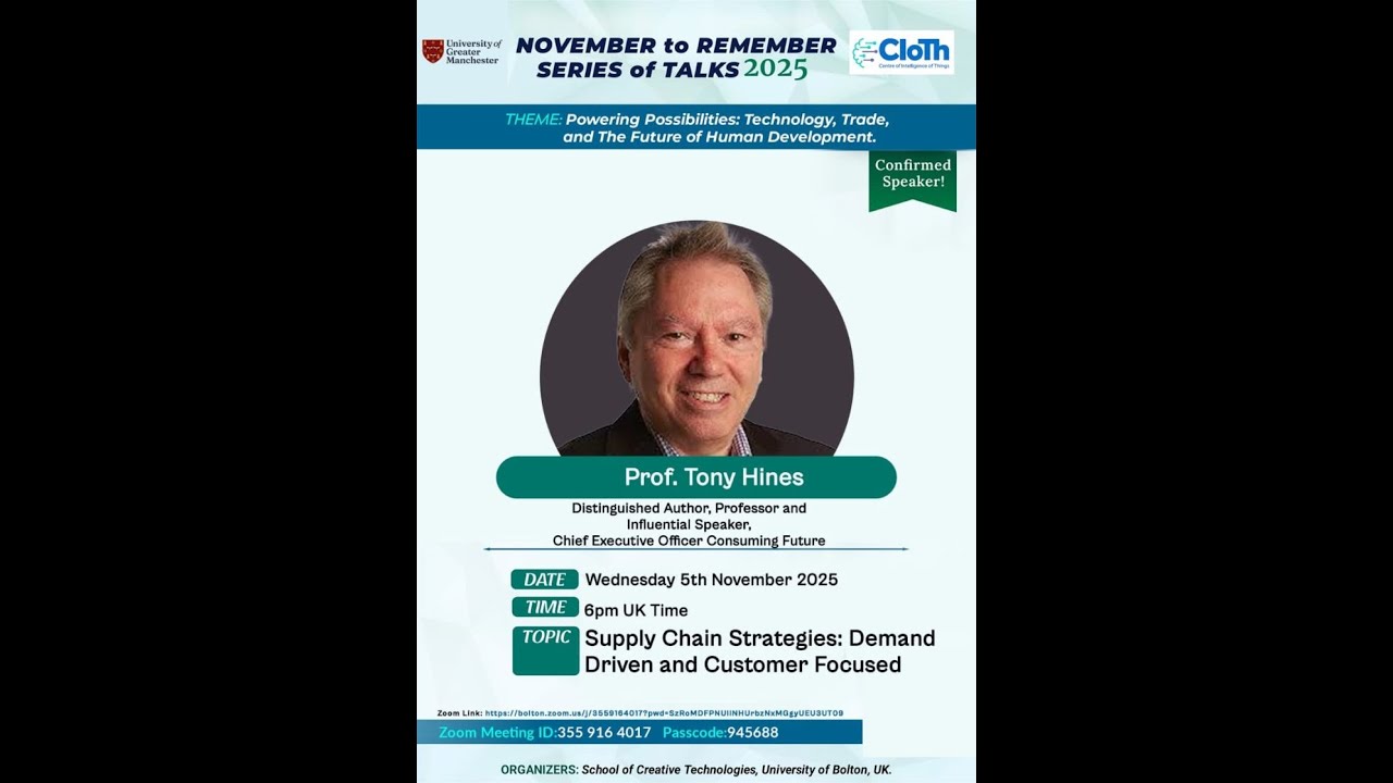 Day 3 - November to Remember 2025 - Prof. Tony Hines - YouTube