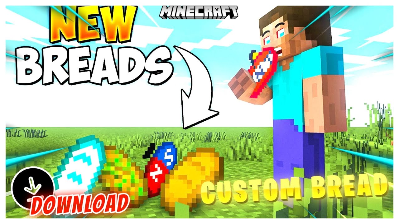 Minecraft but there are custom BREAD mod download pe 1.19 😱 | MCPE ...