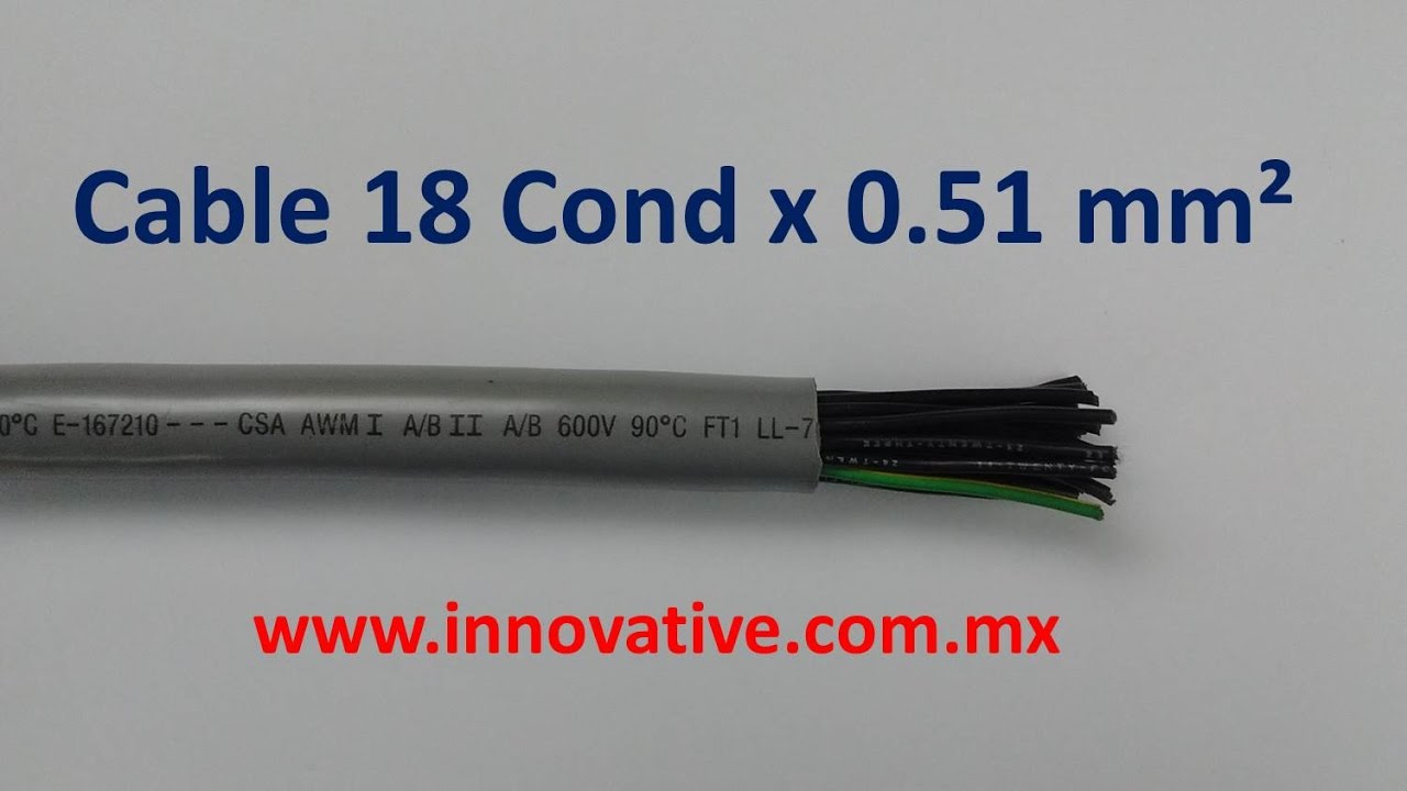 Cable 18 Conductores x 0.51 mm² mas Tierra - YouTube