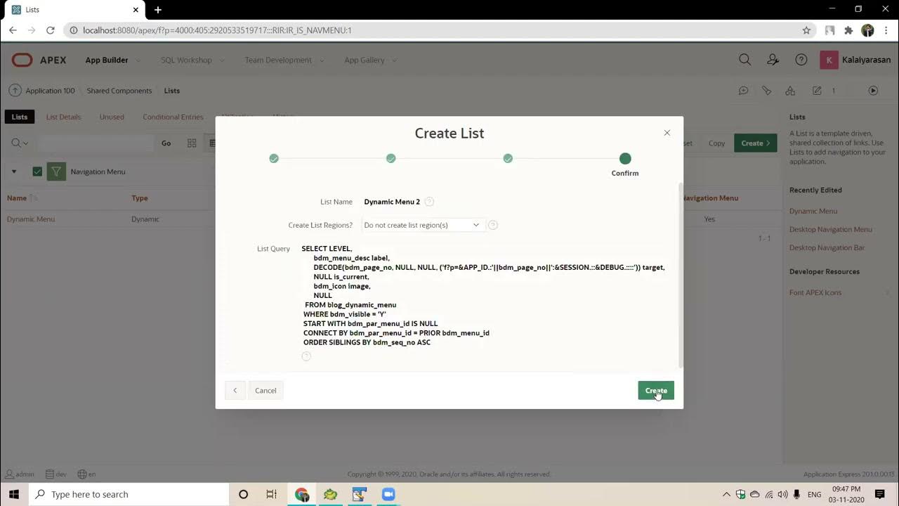 Oracle APEX Static to Dynamic Navigation Menu - YouTube