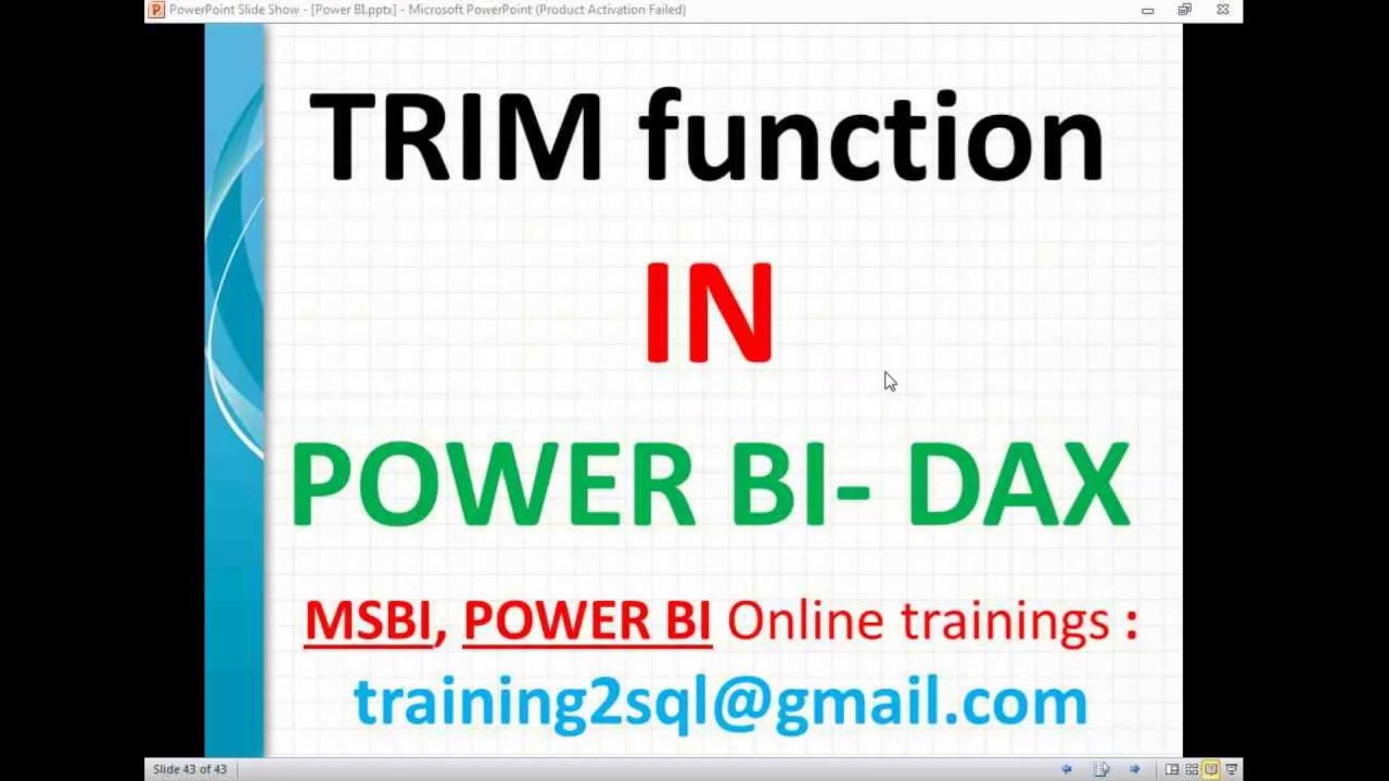 Trim Function In Power BI Trim In DAX YouTube trim-function-in-power-bi-trim-in-dax-youtube