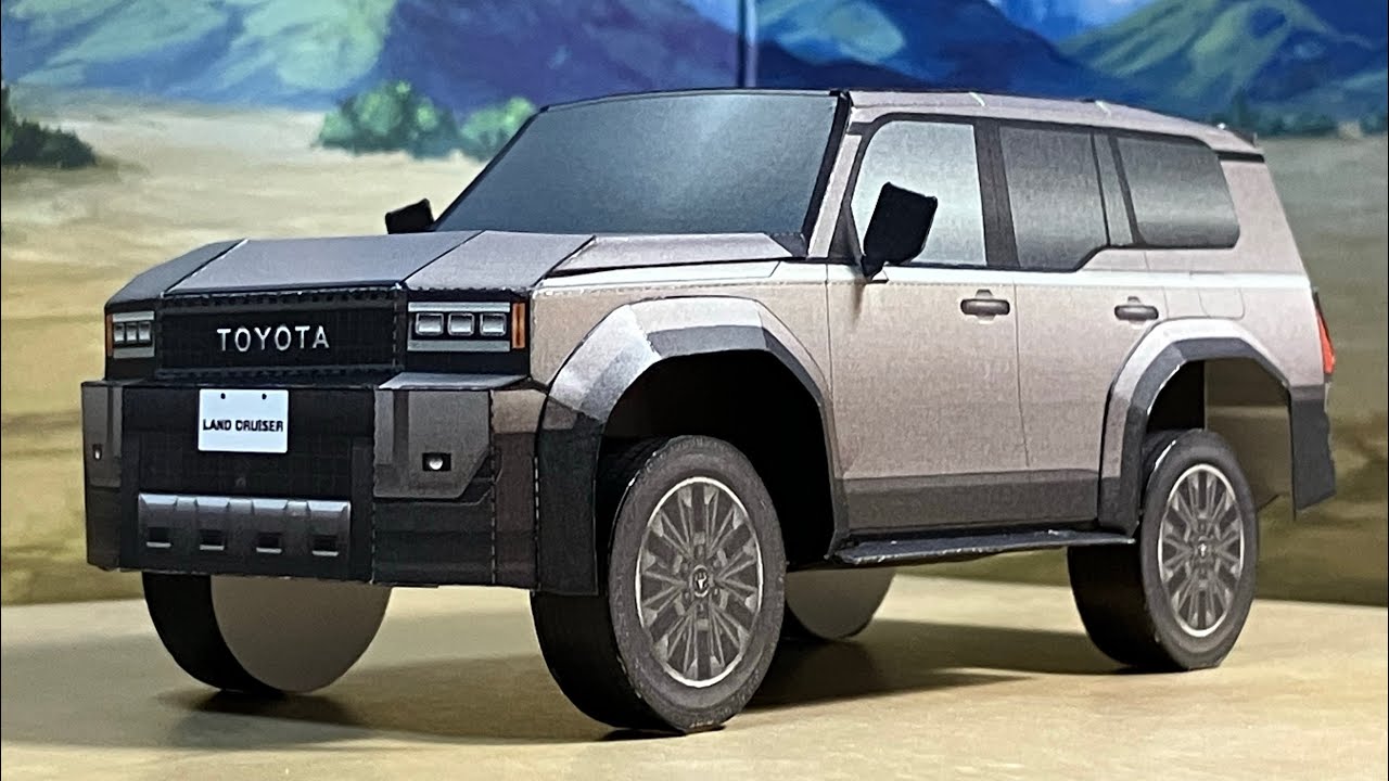 紙のランドクルーザー250を組み立てる！TOYOTA LANDCRUISER 250 PAPERCRAFT トヨタ ランドクルーザー250 ...