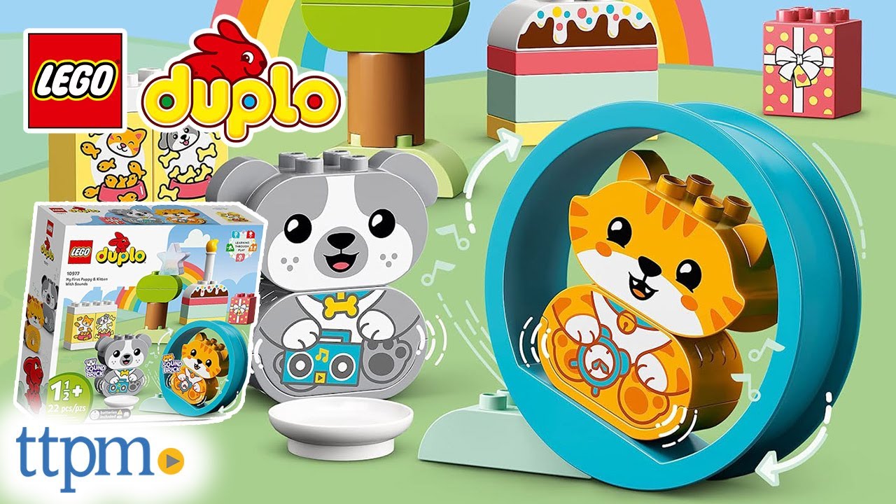 LEGO Duplo My First Puppy & Kitten With Sounds Review! - YouTube