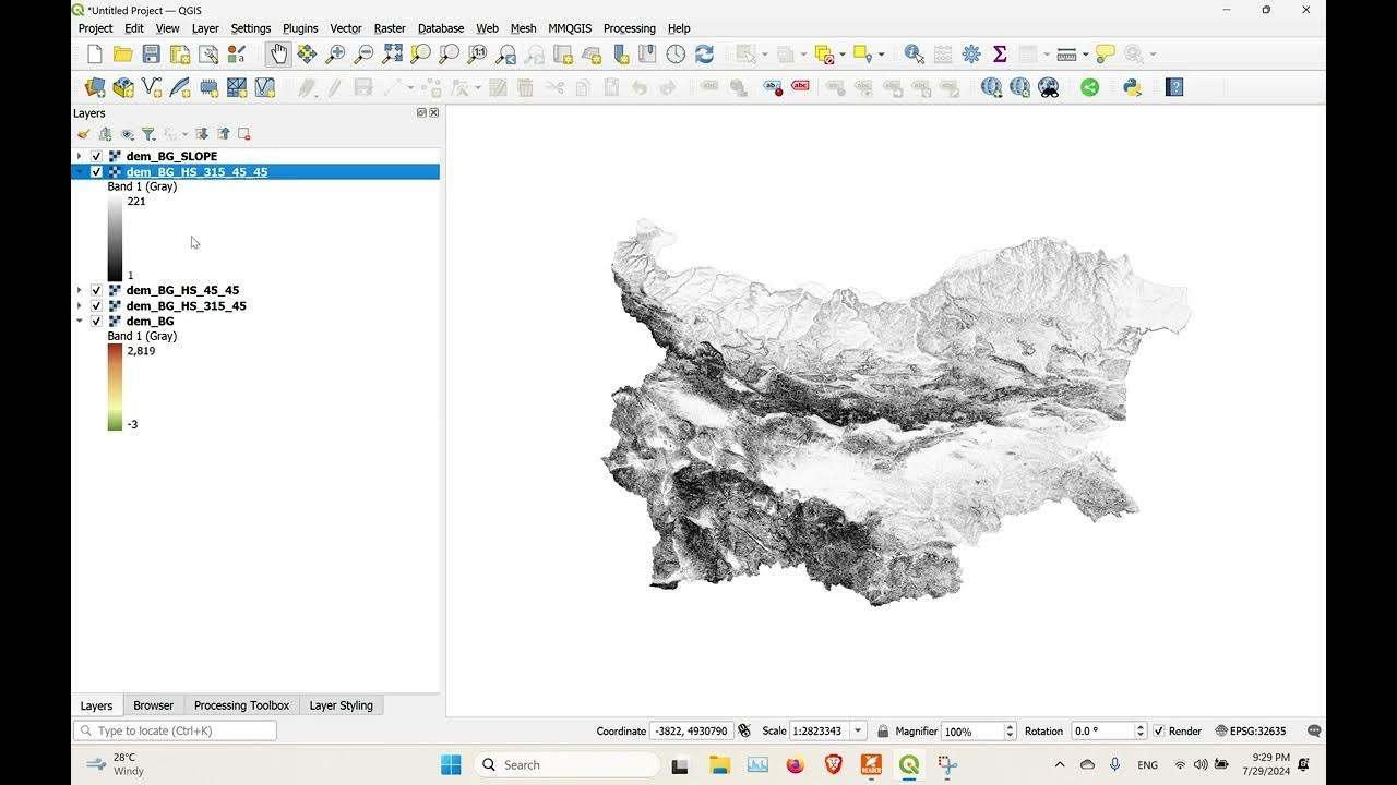 Relief visualization with QGIS - YouTube