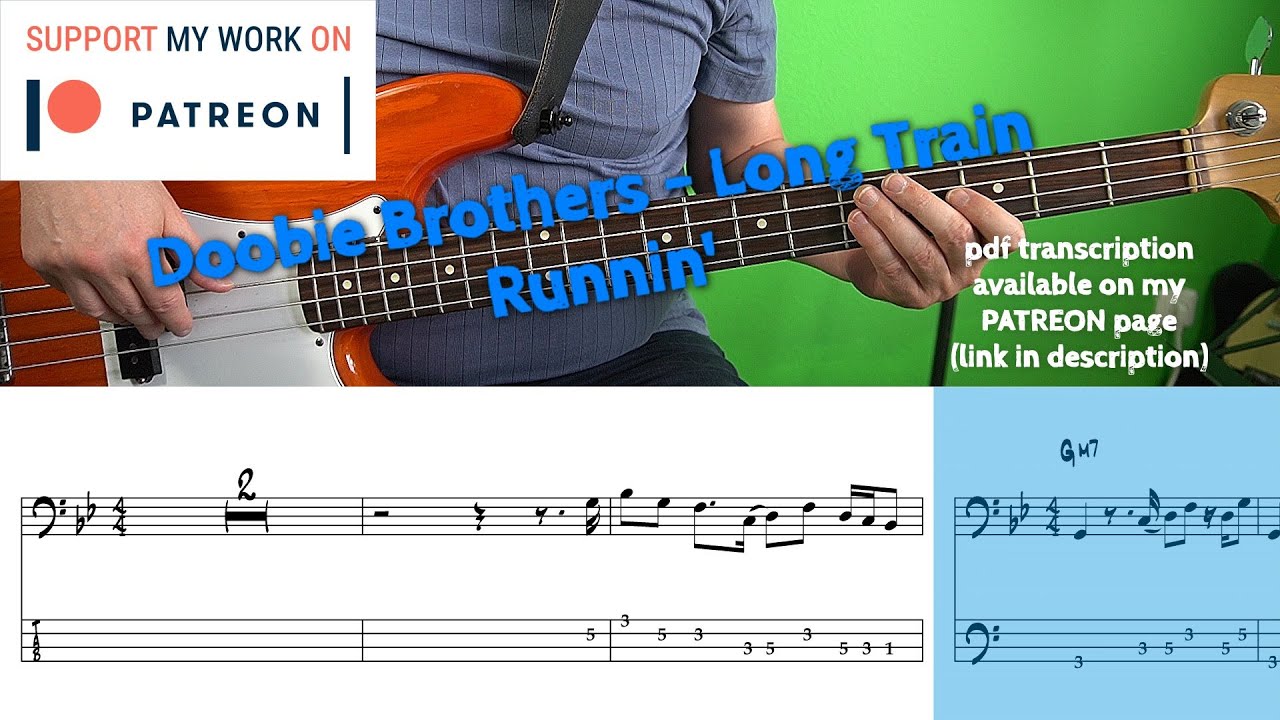 Doobie Brothers - Long Train Runnin' (Bass cover with tabs) - YouTube