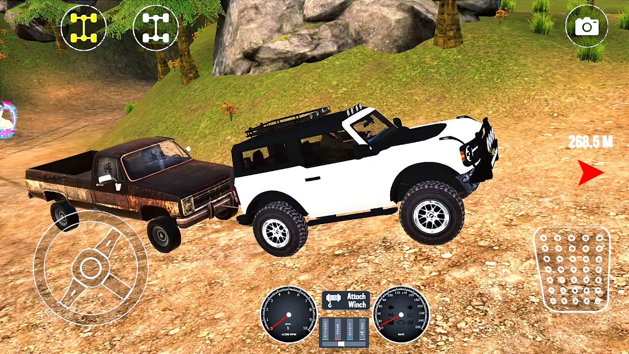 SUV Winched Pickup Truck In Valley | Offroad Revolution Car Driving ...