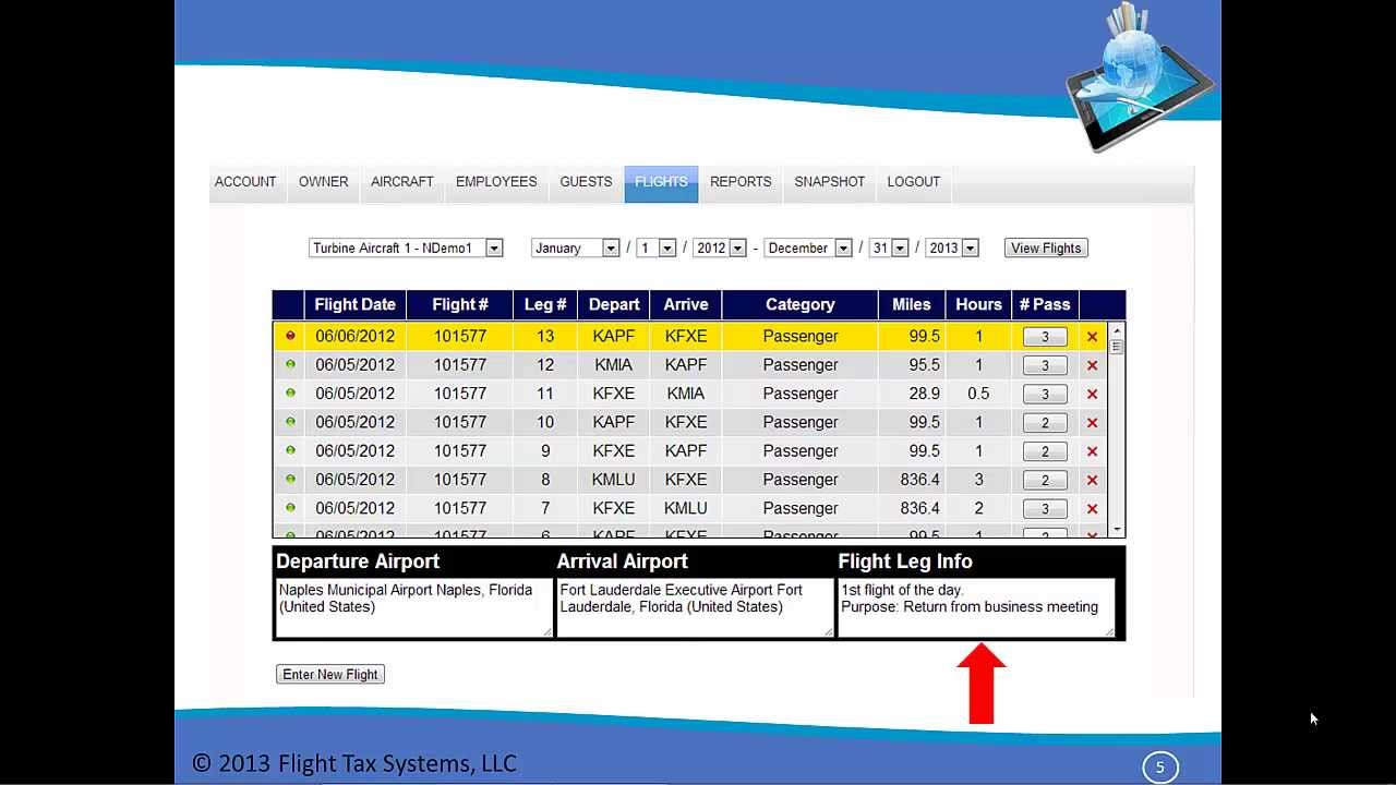 Flight Tax Systems Standard Version - YouTube