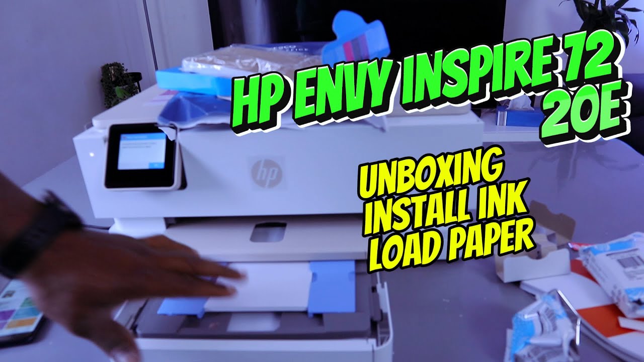 HP Envy INSPIRE 7220E Printer Unboxing INSTALL Ink Cartridges And Load hp-envy-inspire-7220e-printer-unboxing-install-ink-cartridges-and-load