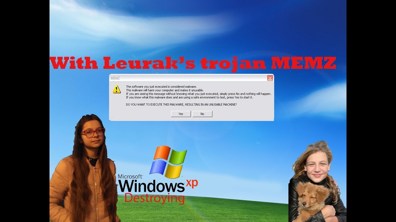 Destroying Windows XP with Leurak's Trojan MEMZ. - YouTube