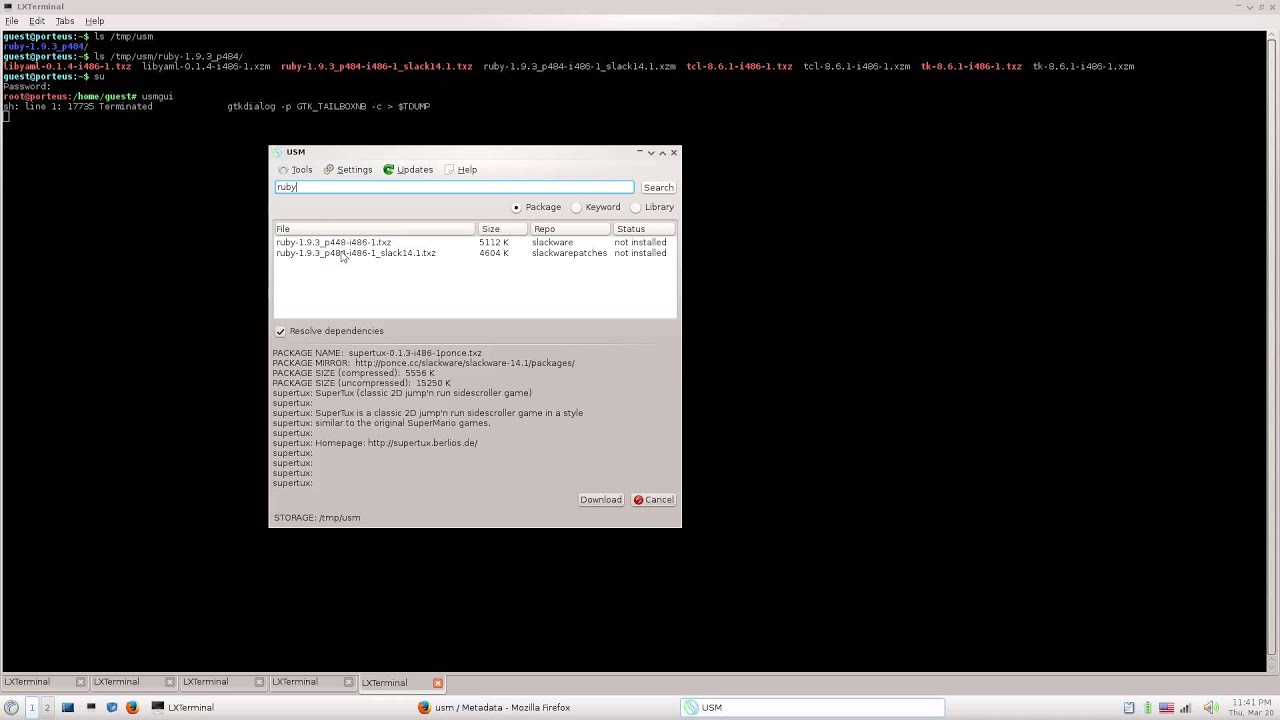 USM Unified slackware package manager - YouTube