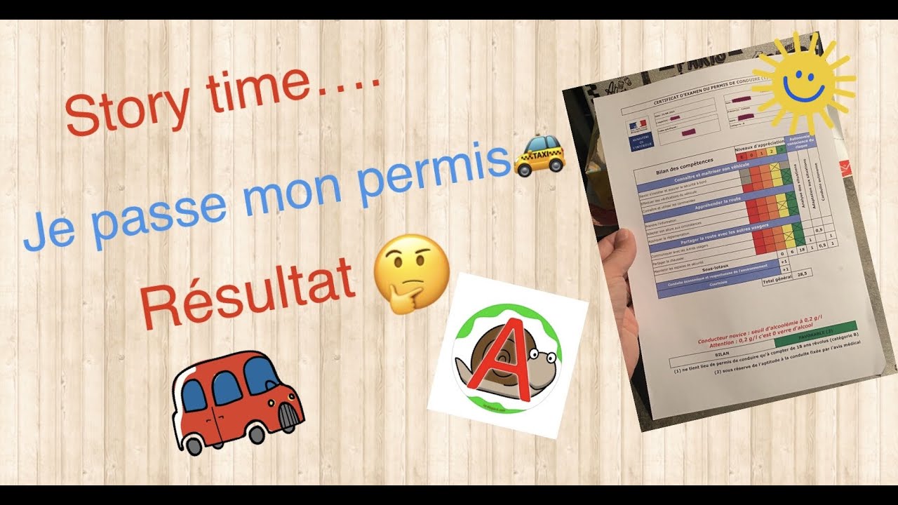Story time....Je passe mon permis🚙 🅰️ Résultat🤔 - YouTube