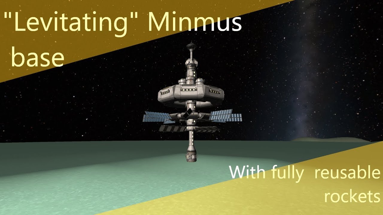 KSP: Minmus base with fully reusable launchers. - YouTube