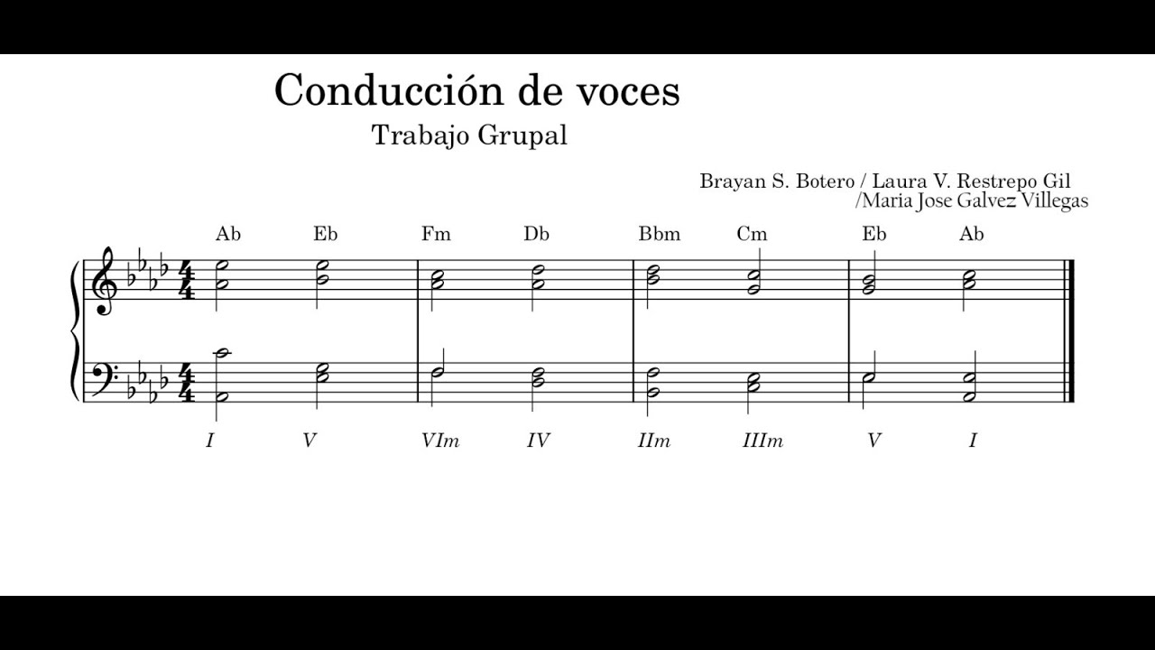 Progresión armónica para Conducción de Voces - YouTube