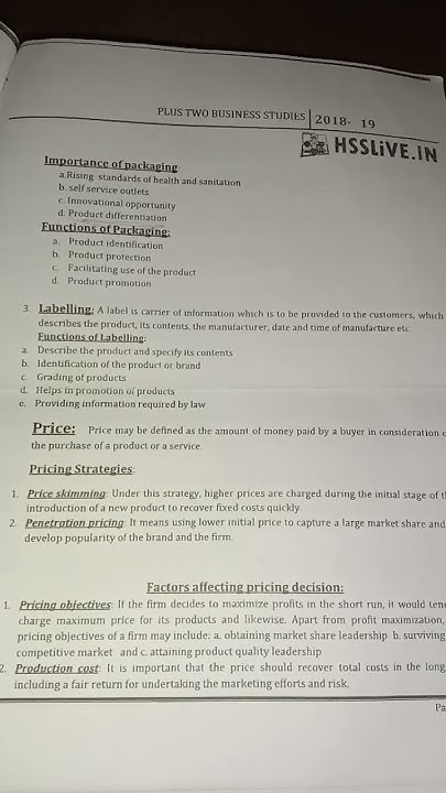 Functions of Labelling. #businessstudies - YouTube
