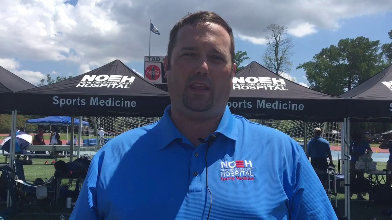 New Orleans East Hospital Director of Sports Medicine Tim Simmons at ...