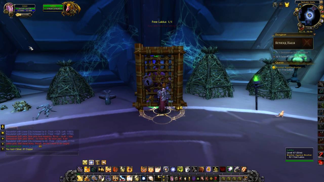 Brother Against Brother Quest ID 29605 Playthrough Sethekk Halls - YouTube