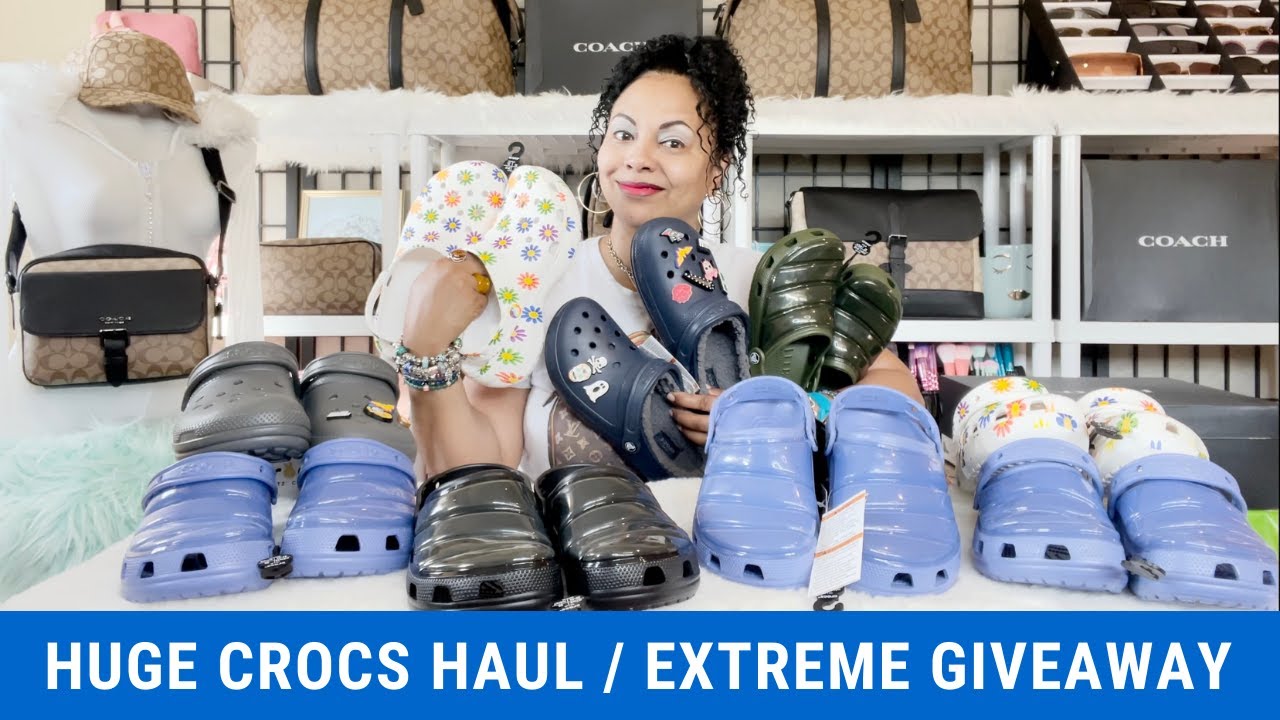 HUGE CROCS HAUL / EXTREME GIVEAWAY / 10 PAIRS / CROCS COLLECTION ...