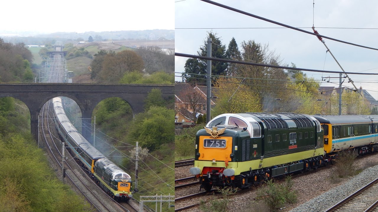 Deltic D9000/55022 finally makes a mainline racket but unfortunately ...
