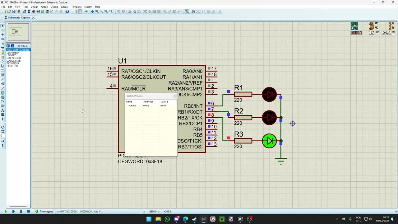 Semáforo com Timer1 - PIC16f628A - YouTube