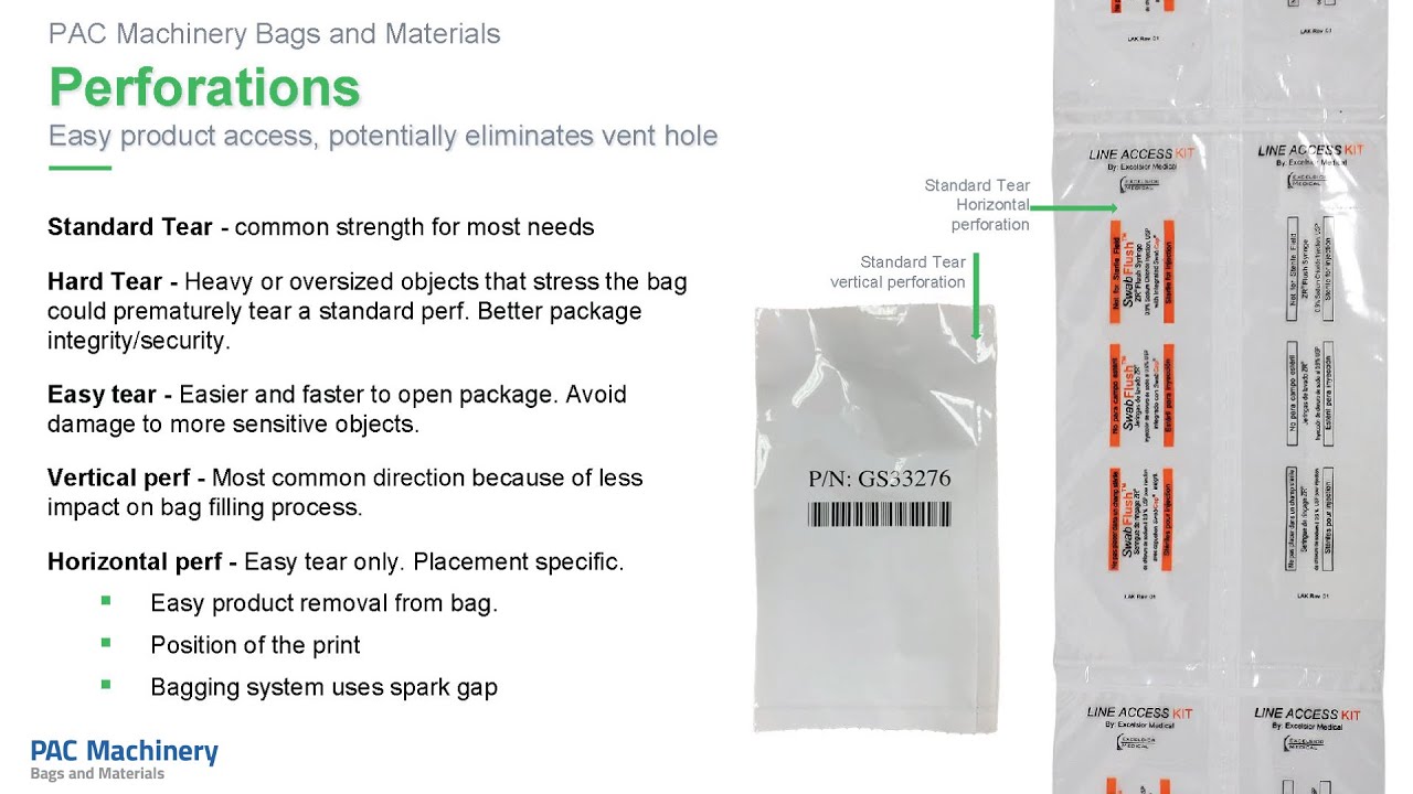 Perforations in bags - YouTube