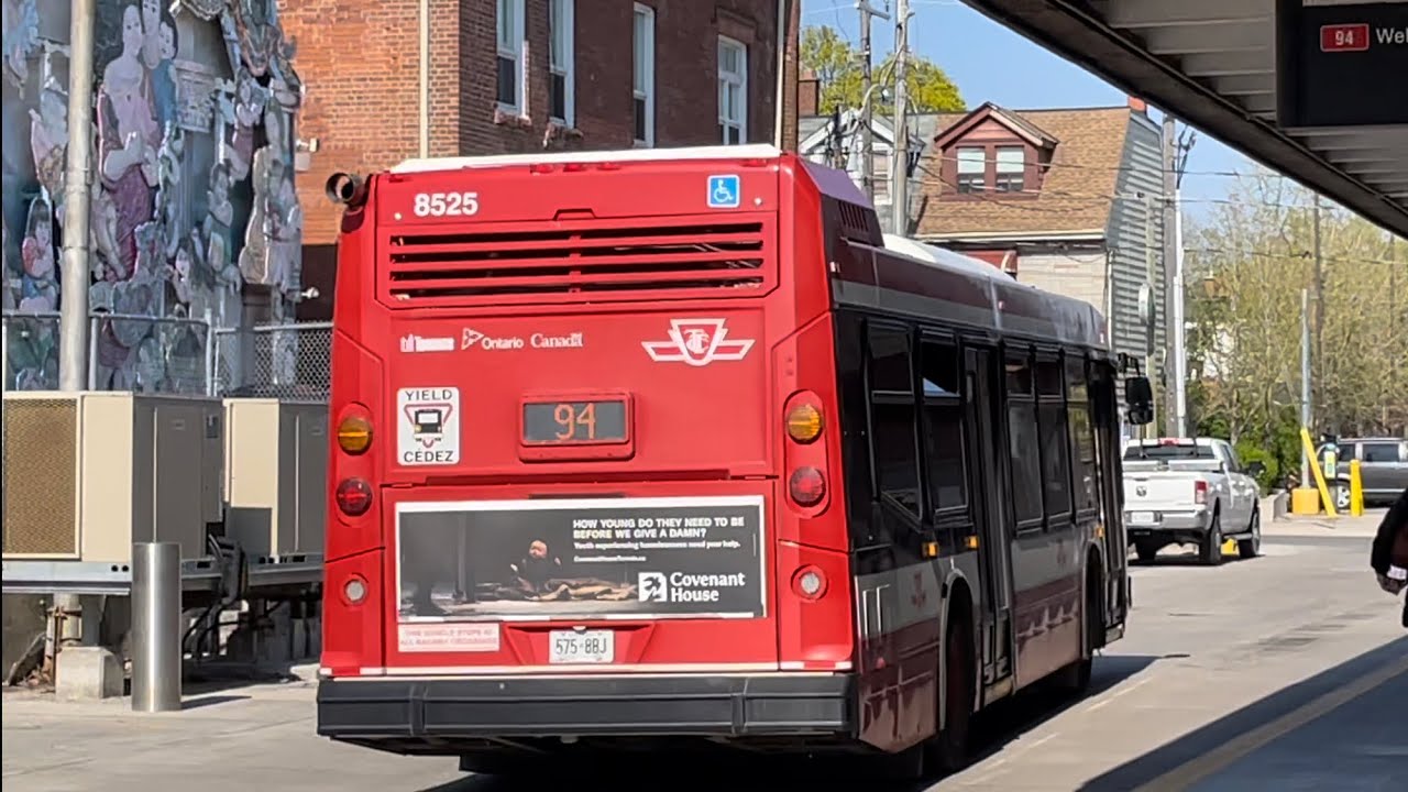 TTC Route 94A Wellesley Nova Bus Ride #8525 from Wellesley Stn to ...