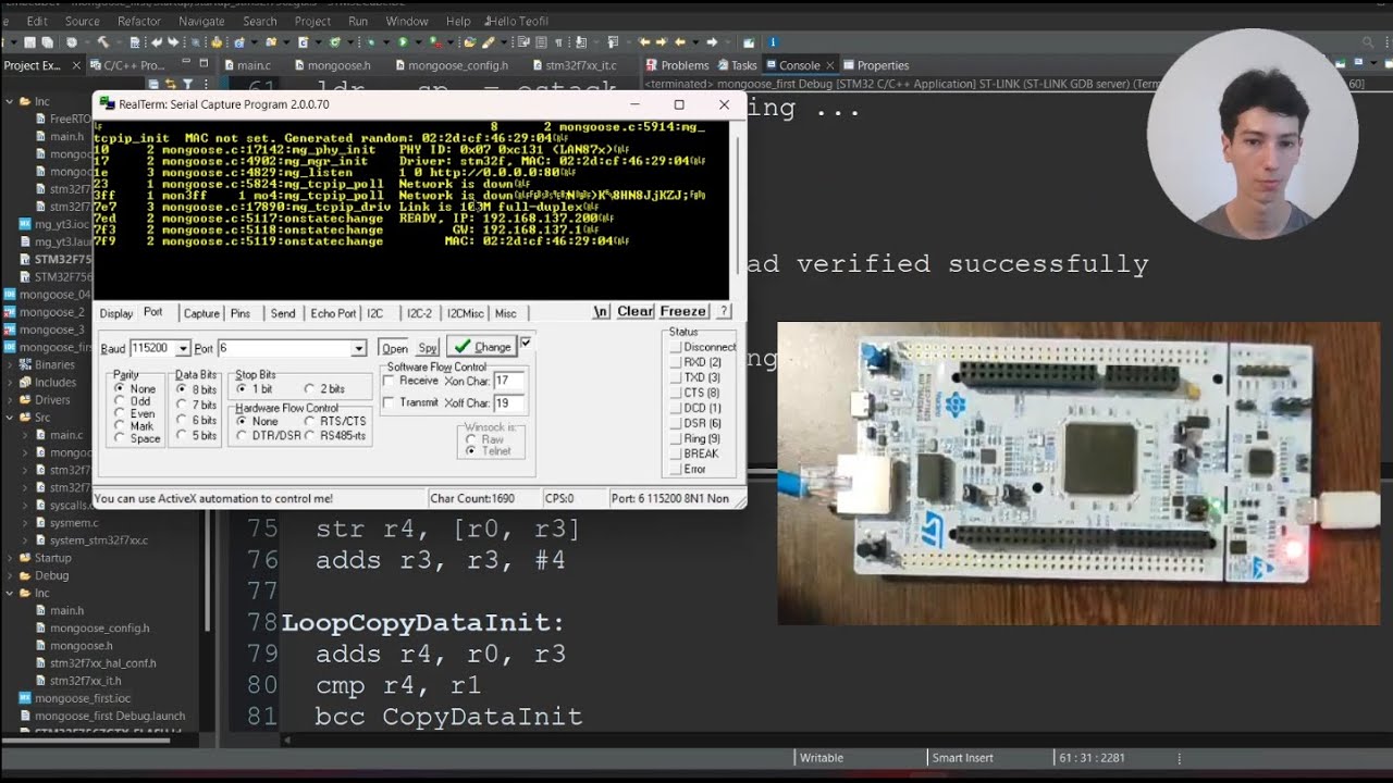 Simple Web Server On Stm32 With Mongoose Networking Library Better Lwip Alternative Youtube 6160