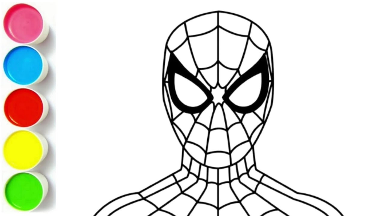 How to Draw Spider Man drawing step by step painting and colouring for ...