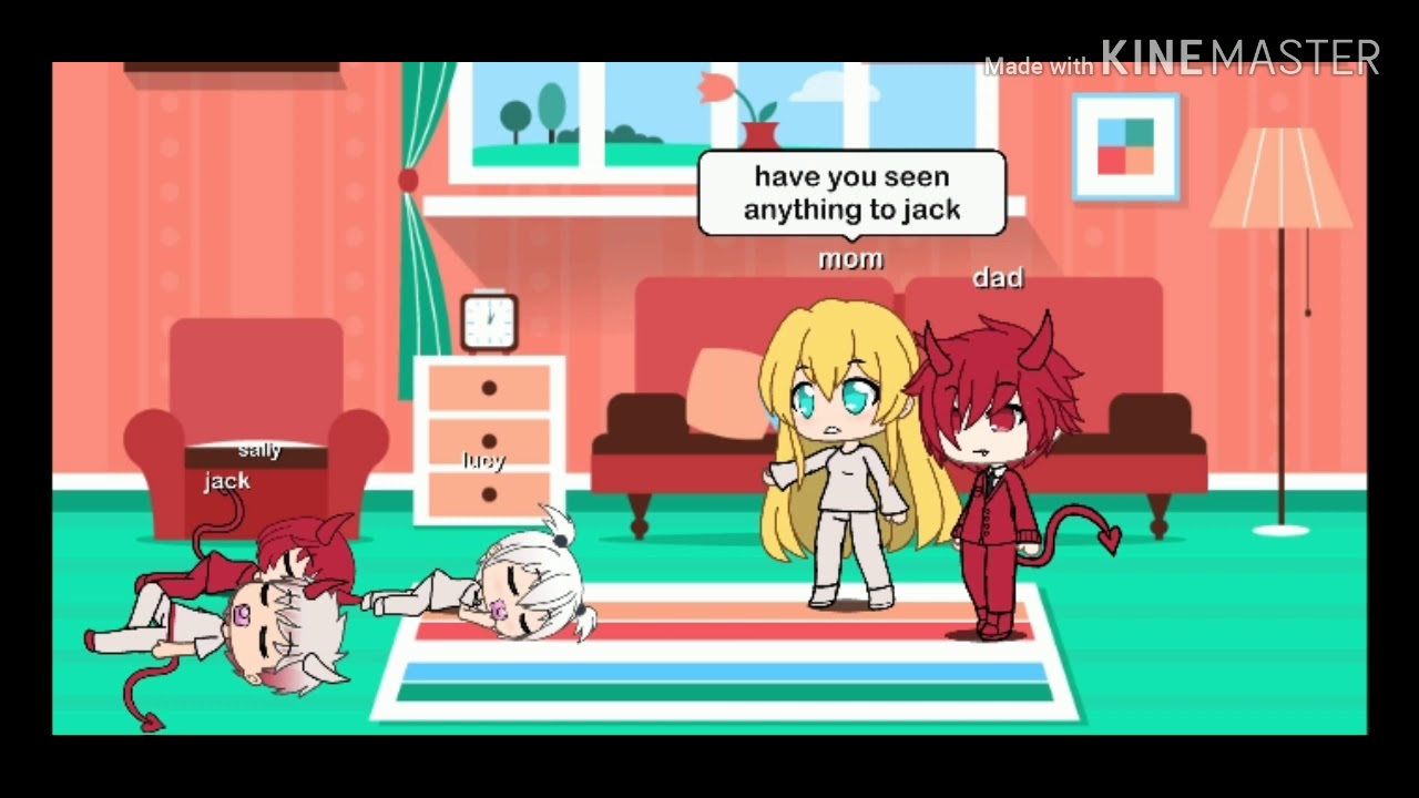 Half demon half angel pt1 #gacha life - YouTube