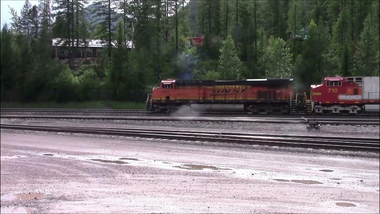 BNSF Marias Pass Essex, MT - YouTube